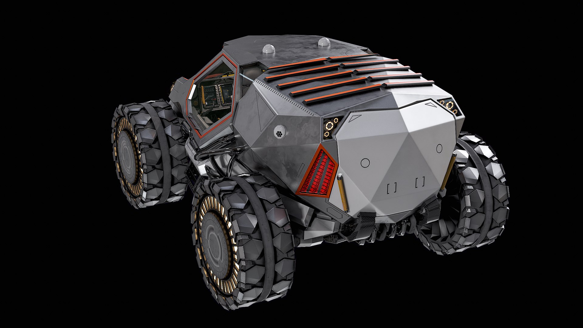 3D Sci-Fi Exploration Rover SUV Vehicle PBR model - TurboSquid 2150911