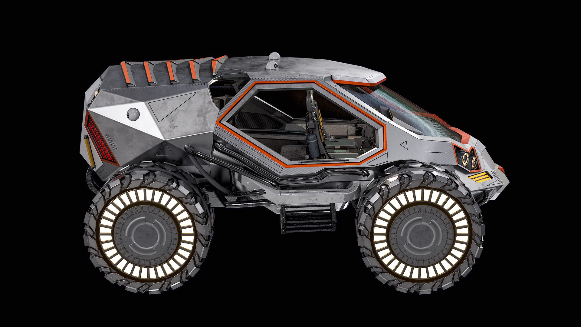 3D Sci-Fi Exploration Rover SUV Vehicle PBR model - TurboSquid 2150911