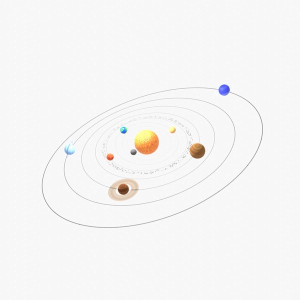 modelo 3d Ilustración 3D del sistema solar - TurboSquid 2244447