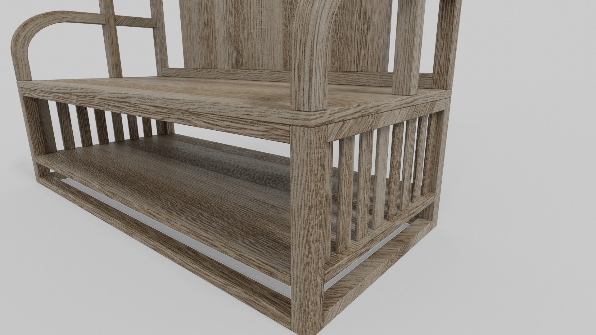 3D Wooden Hall Bench Model - TurboSquid 1733284