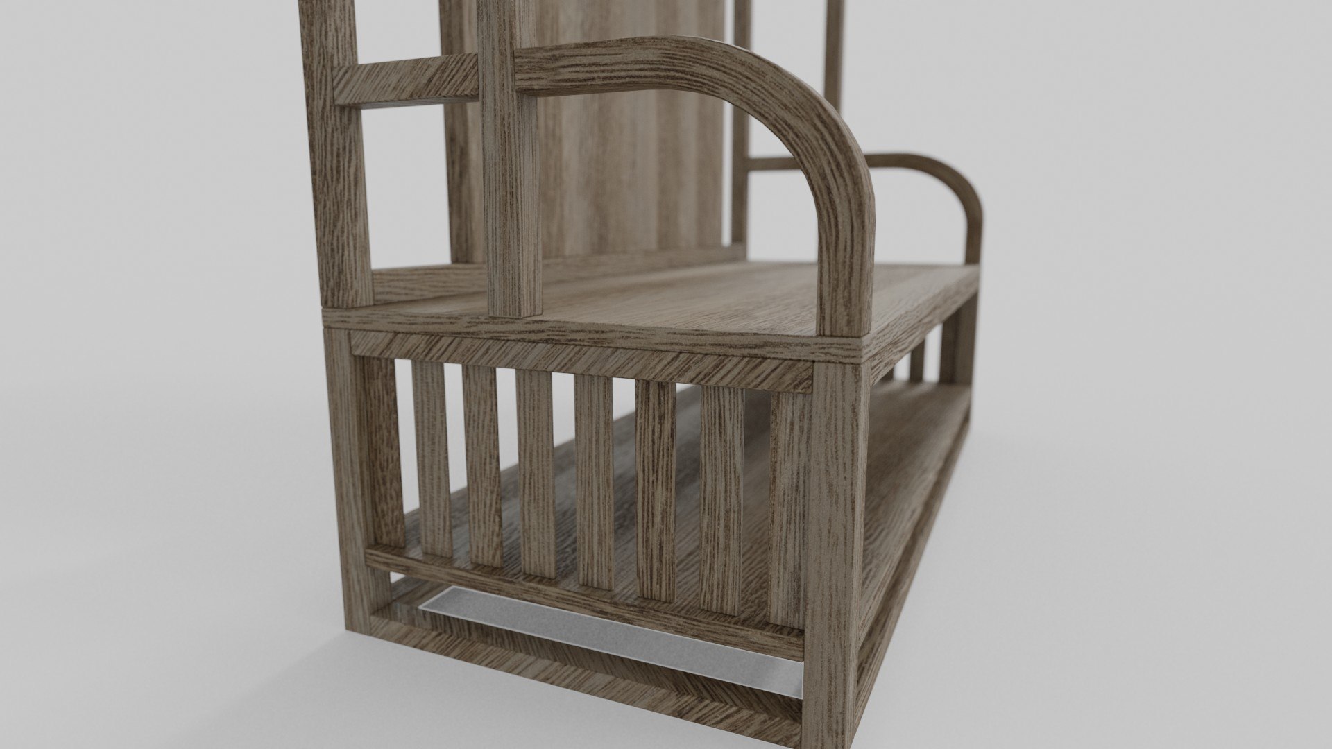 3D Wooden Hall Bench Model - TurboSquid 1733284