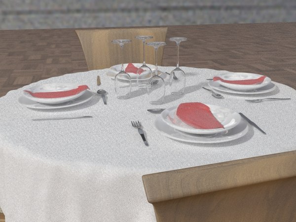 3dsmax restaurant table