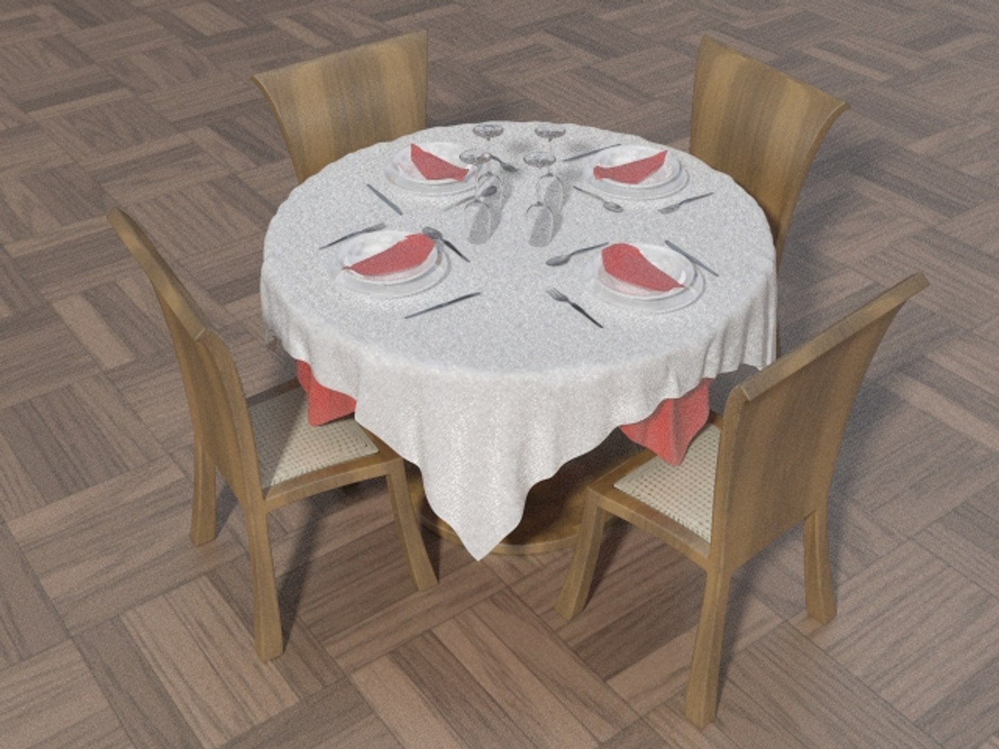 3dsmax restaurant table