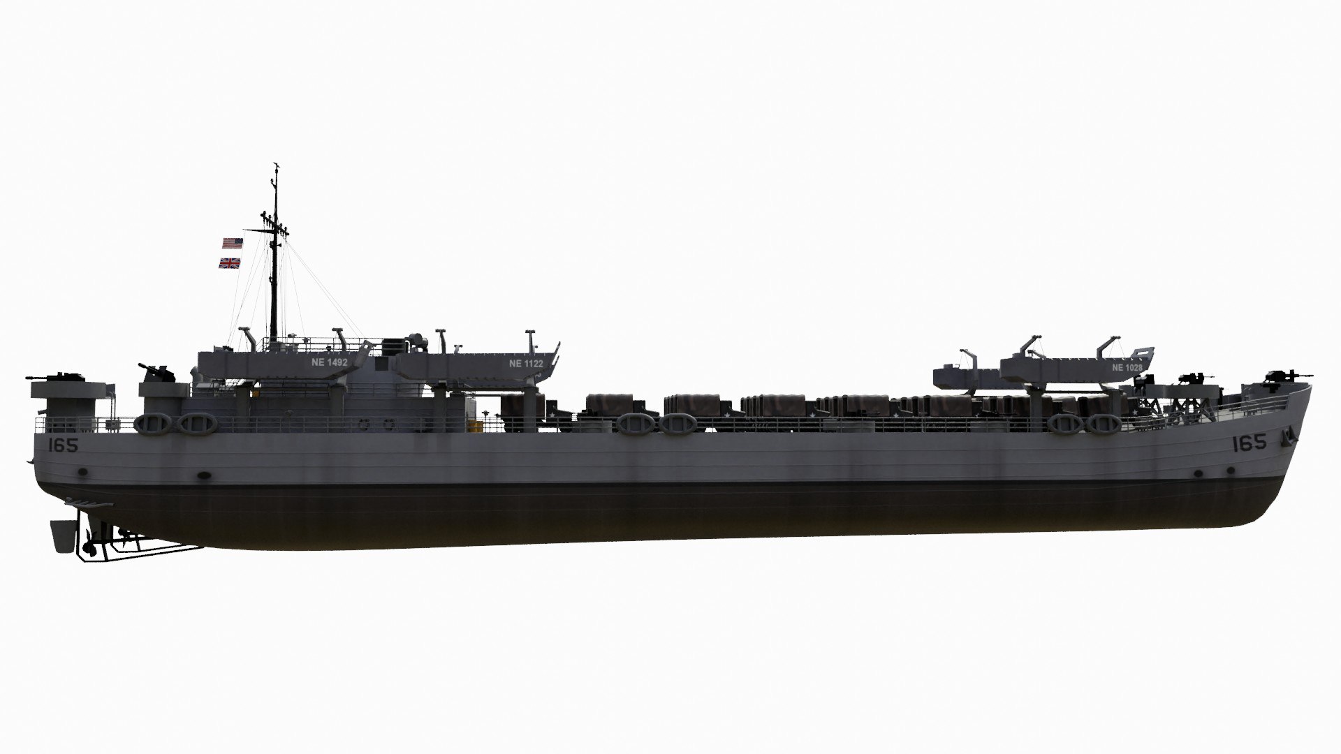 Lst Landing Transport Ship Boat 3d Model