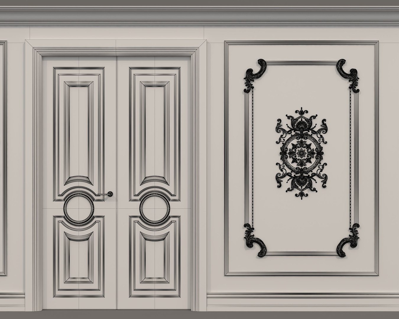 Wall Molding In Classic French Style 34 3D Model - TurboSquid 2271149