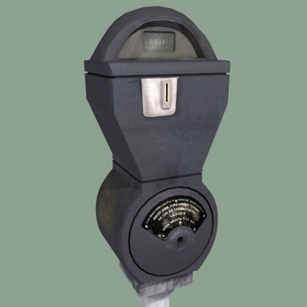 3d model parking meter