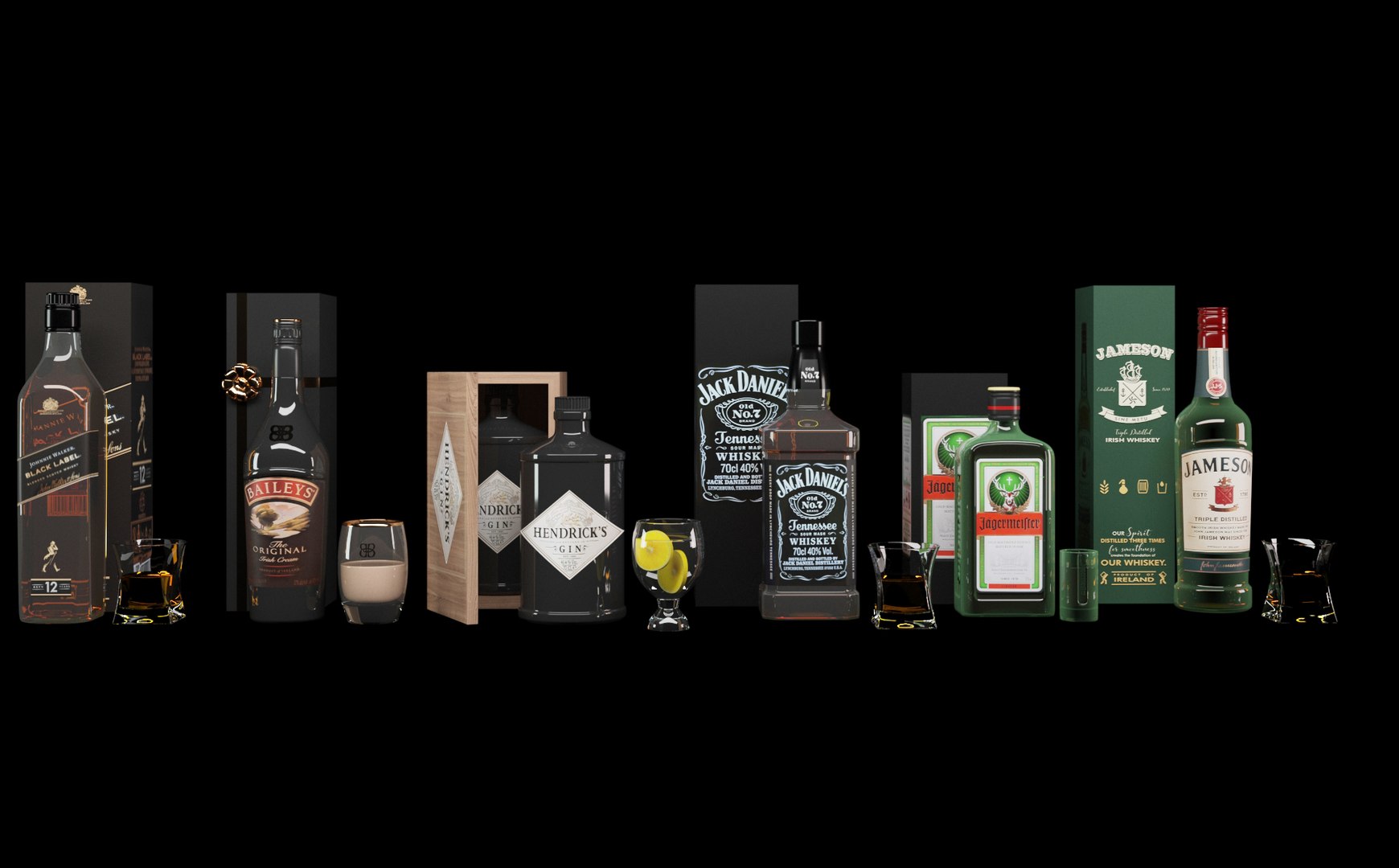 Liquor Collection 3D model - TurboSquid 2170760