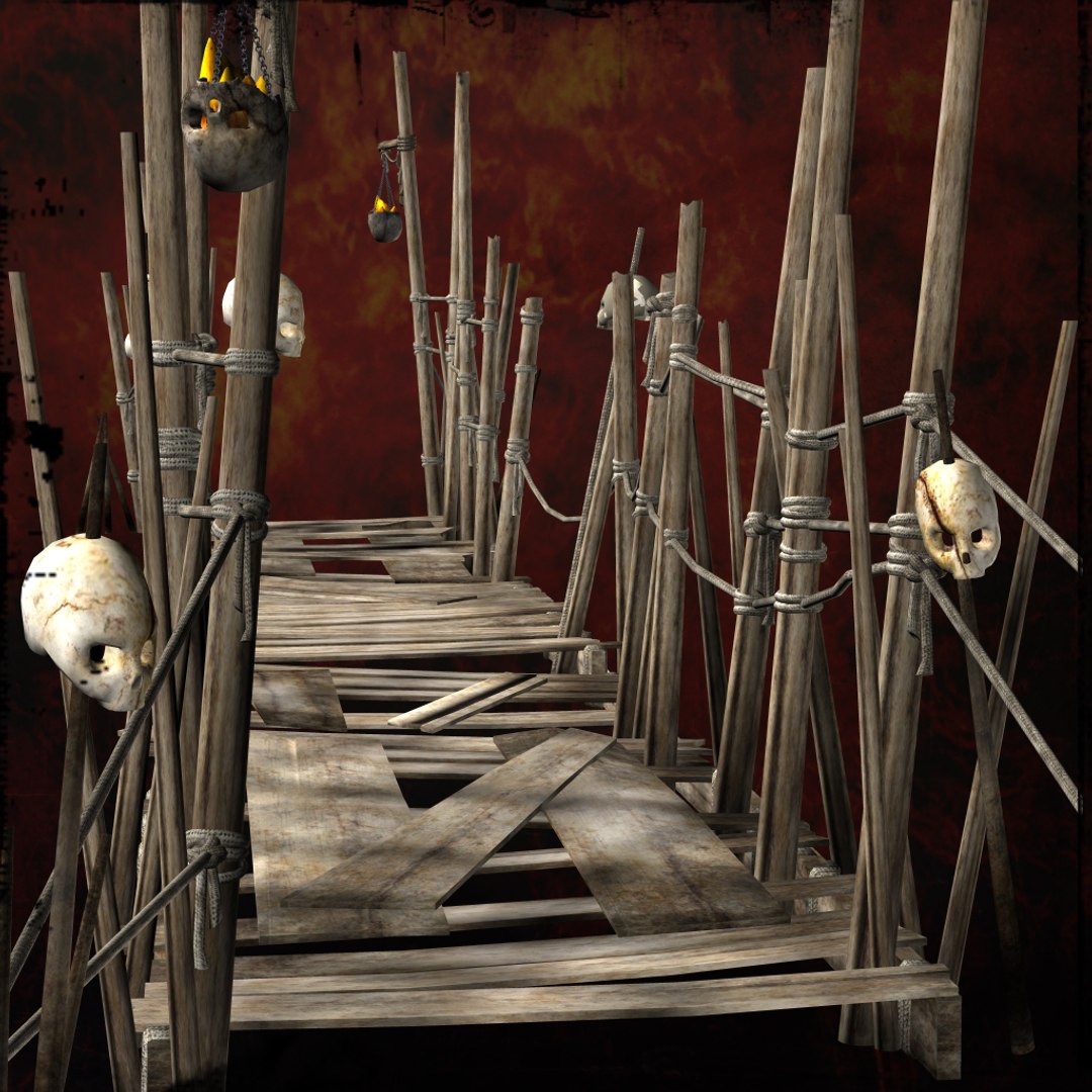 dark fantasy bridge 3d model