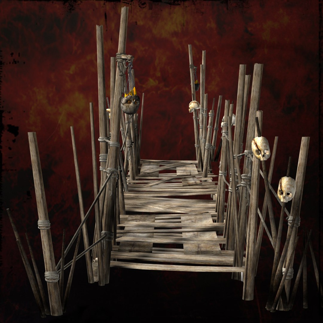dark fantasy bridge 3d model