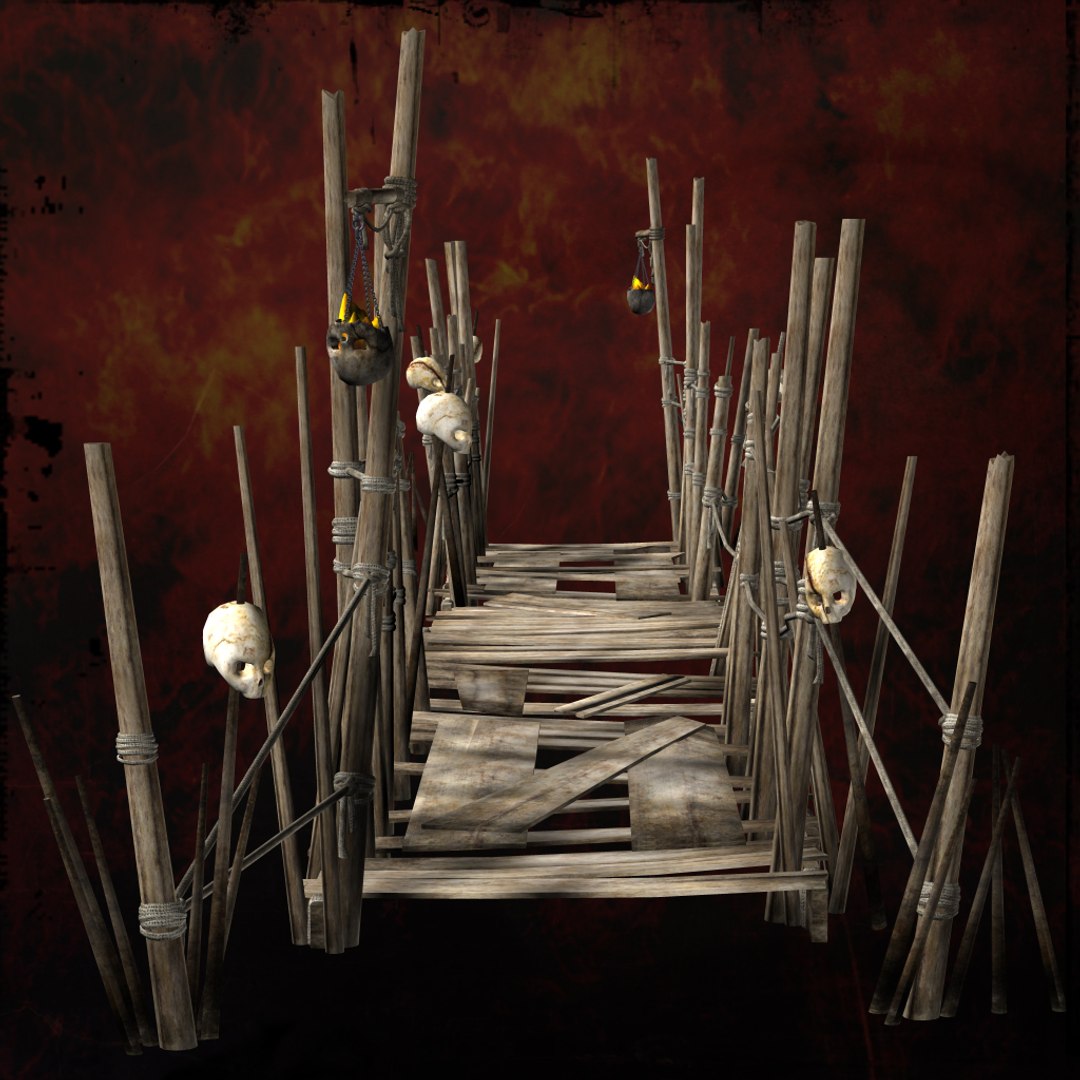 dark fantasy bridge 3d model