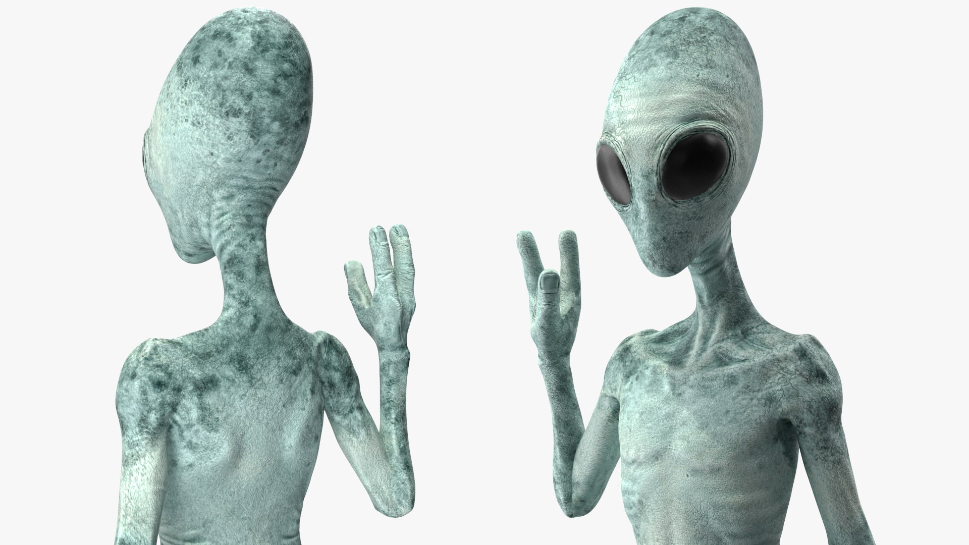 Extraterrestrial Alien Greeting Pose 3D Model - TurboSquid 1628884