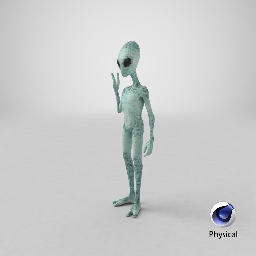 Extraterrestrial alien greeting pose 3D model - TurboSquid 1628884