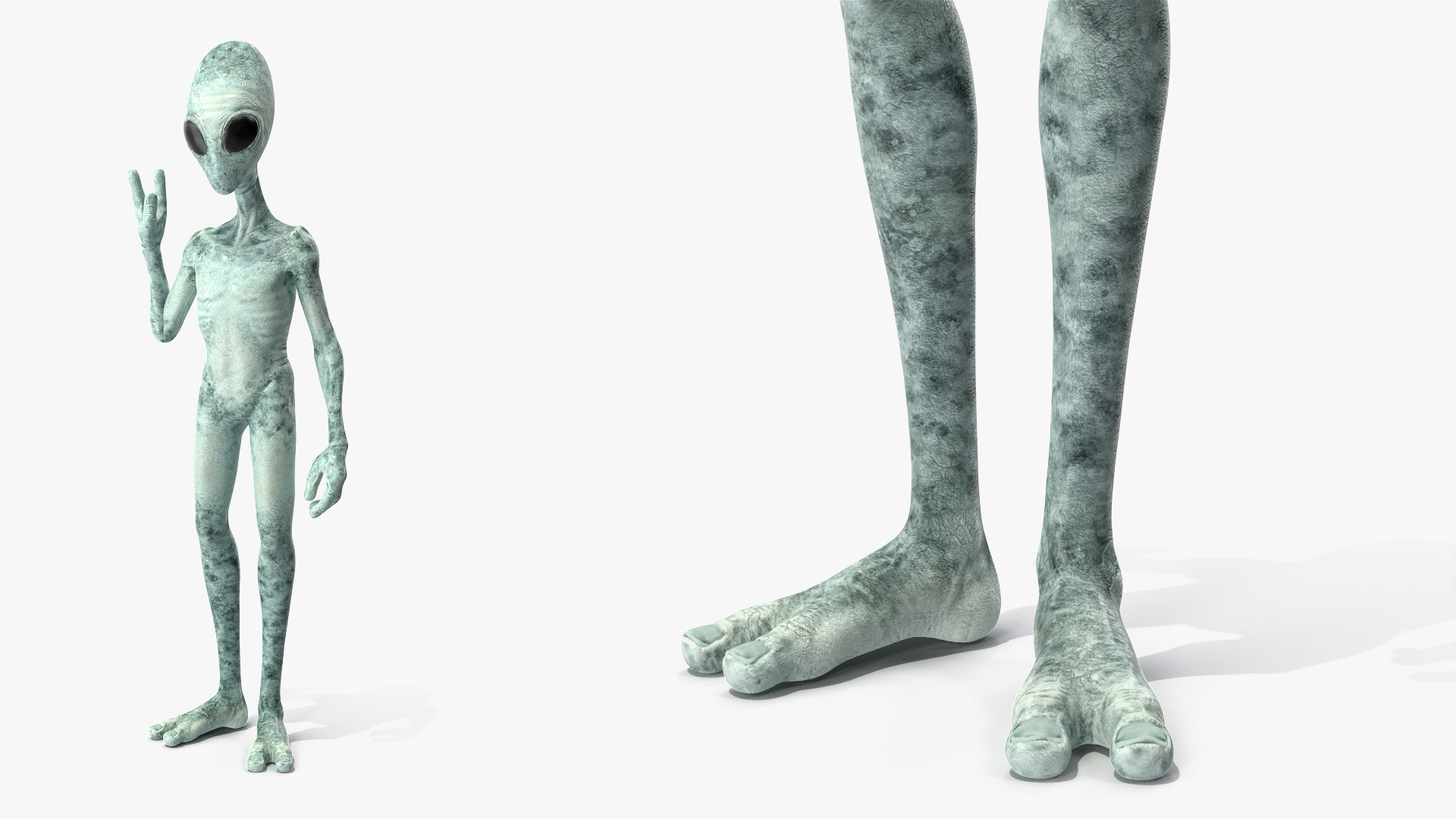 Extraterrestrial Alien Greeting Pose 3D Model - TurboSquid 1628884