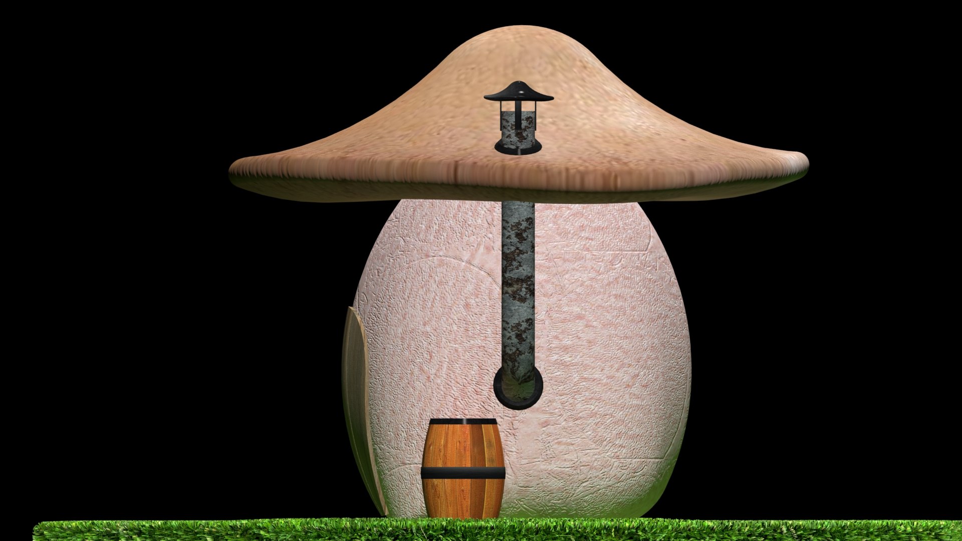 Mushroom House 3D Model - TurboSquid 2349074