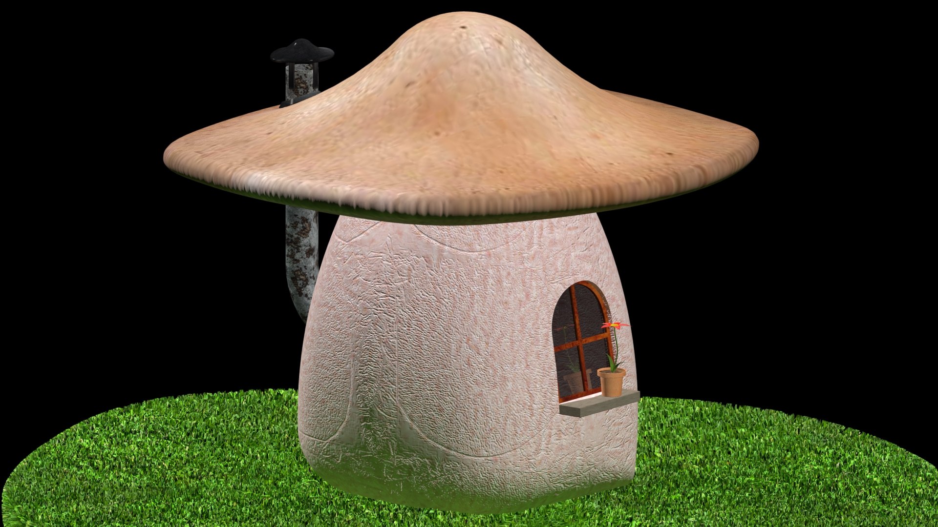 Mushroom House 3D Model - TurboSquid 2349074