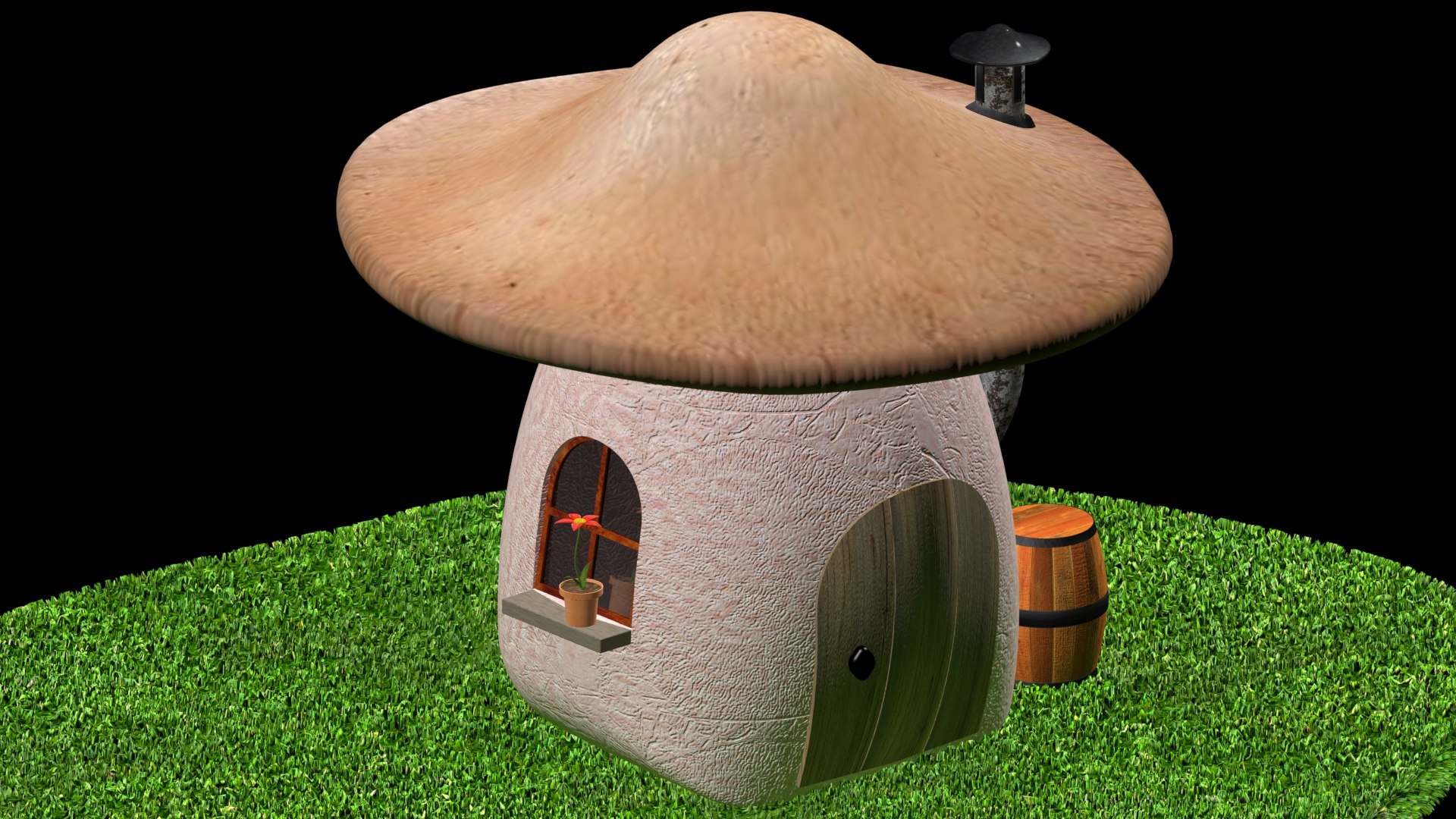 Mushroom House 3D Model - TurboSquid 2349074