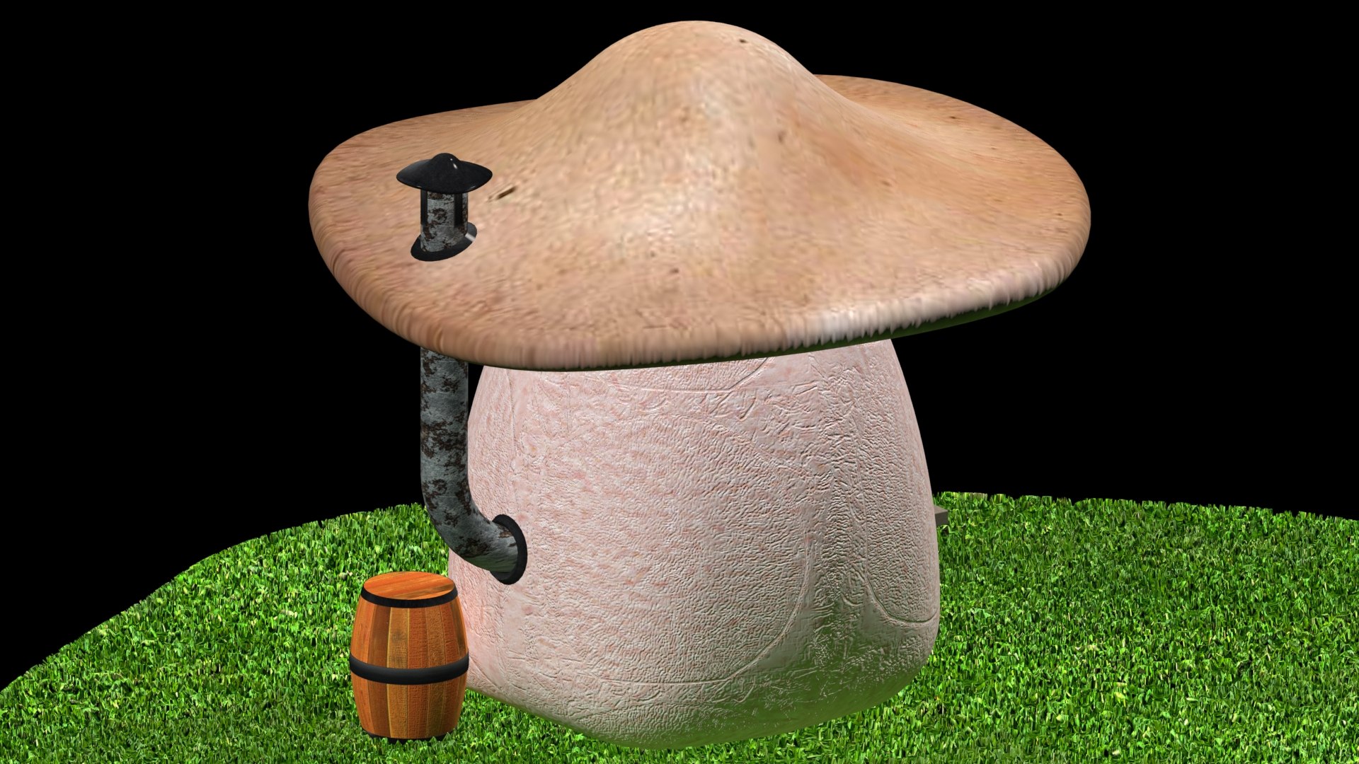 Mushroom House 3D Model - TurboSquid 2349074