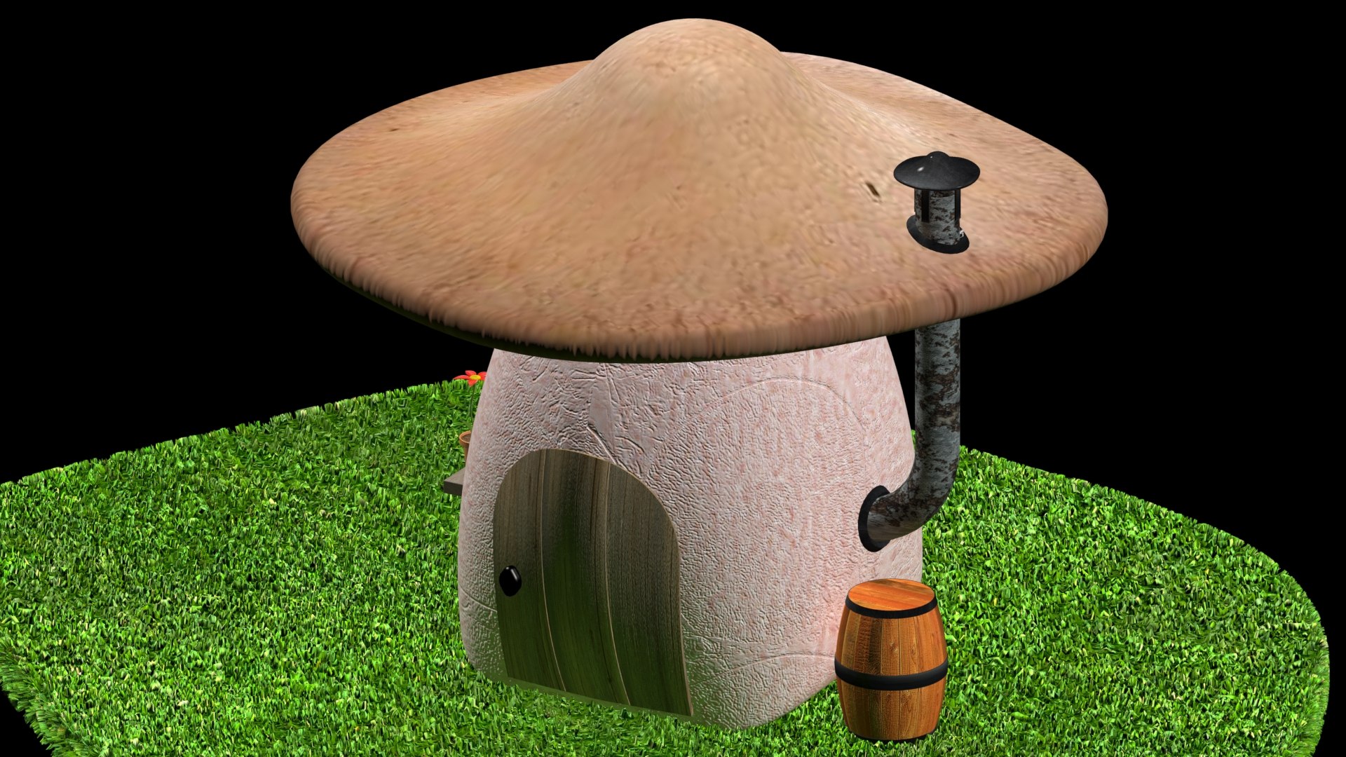 Mushroom House 3D Model - TurboSquid 2349074