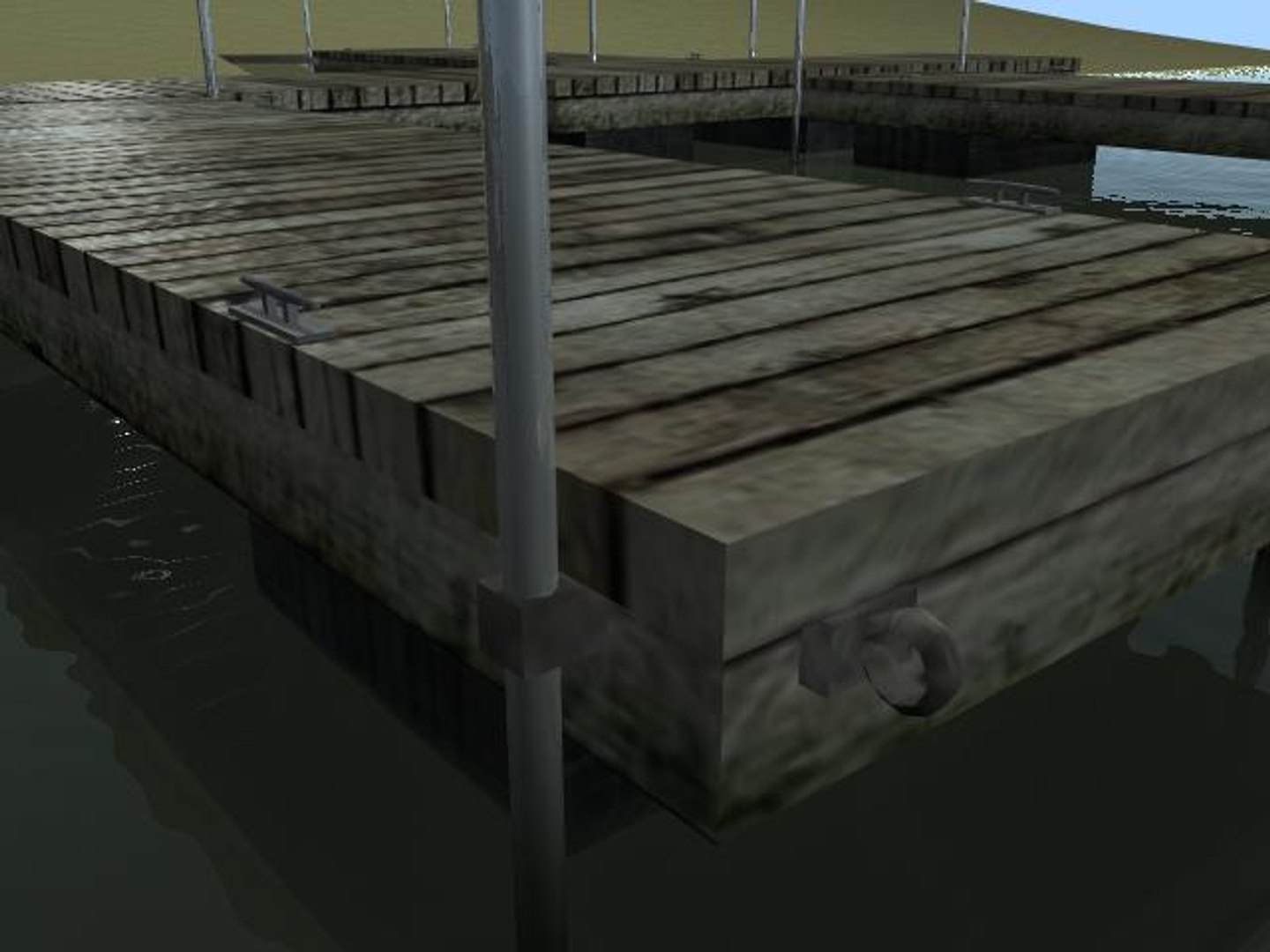 Log Cabin Dock Combo 3d Obj