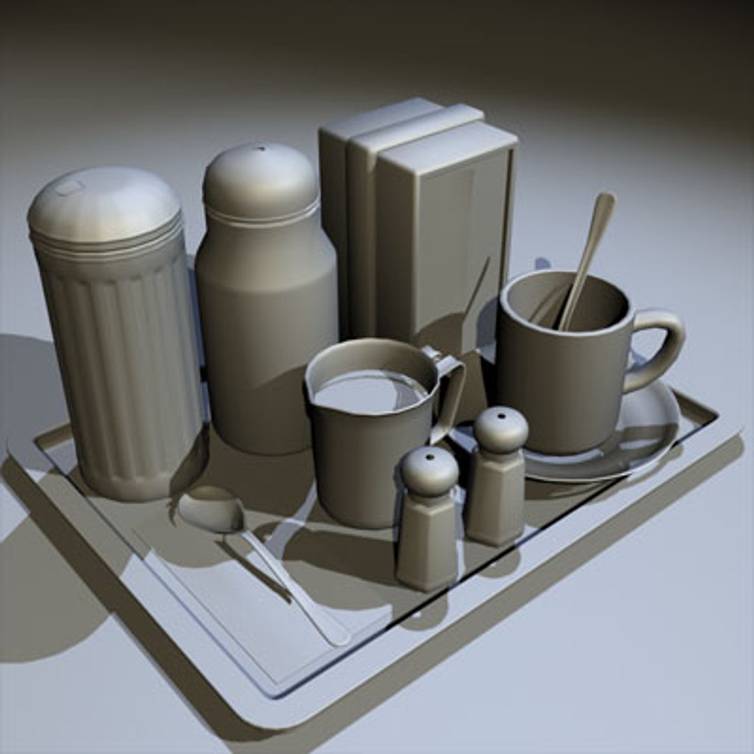 3d model tray prop 01 food