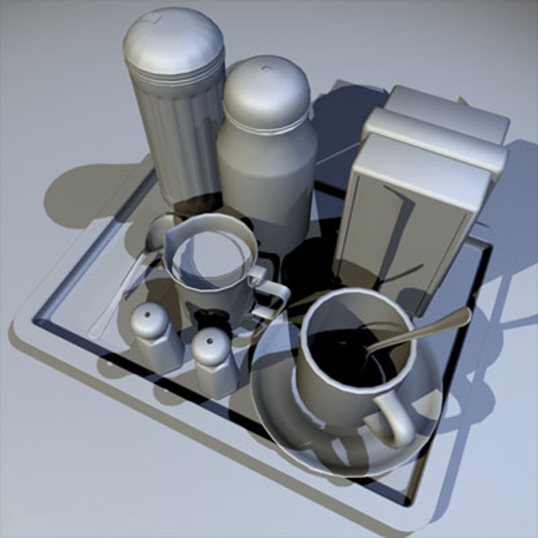 3d model tray prop 01 food