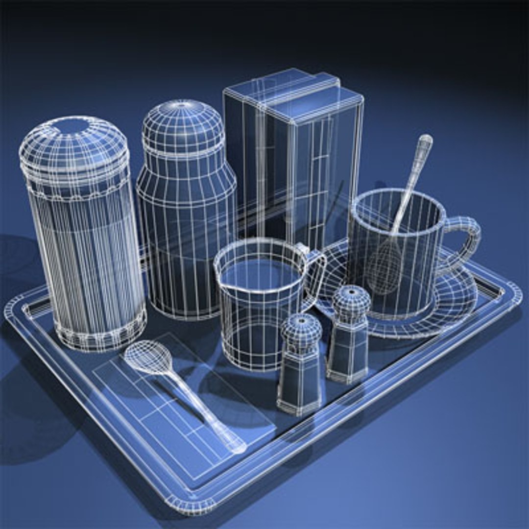 3d model tray prop 01 food