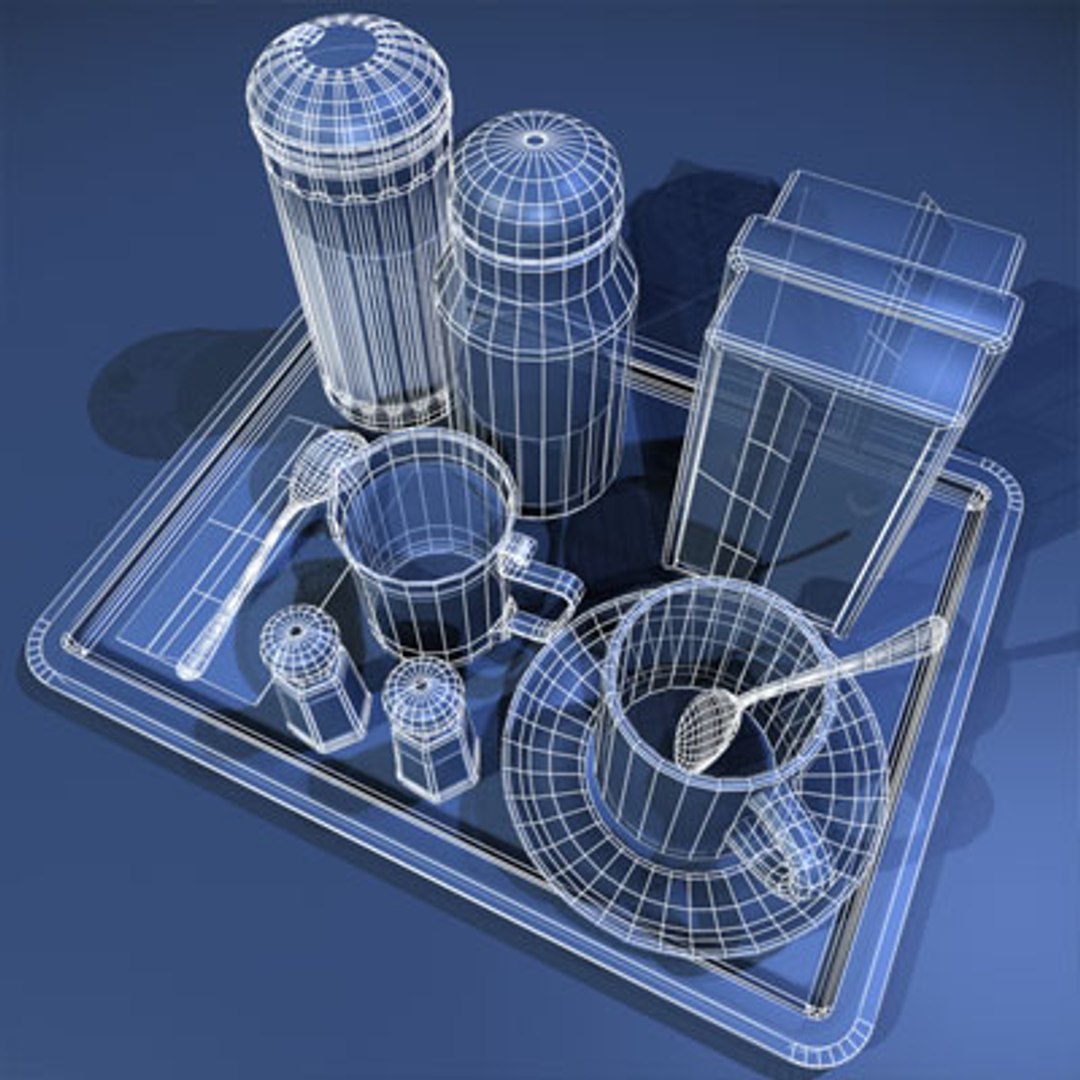 3d model tray prop 01 food