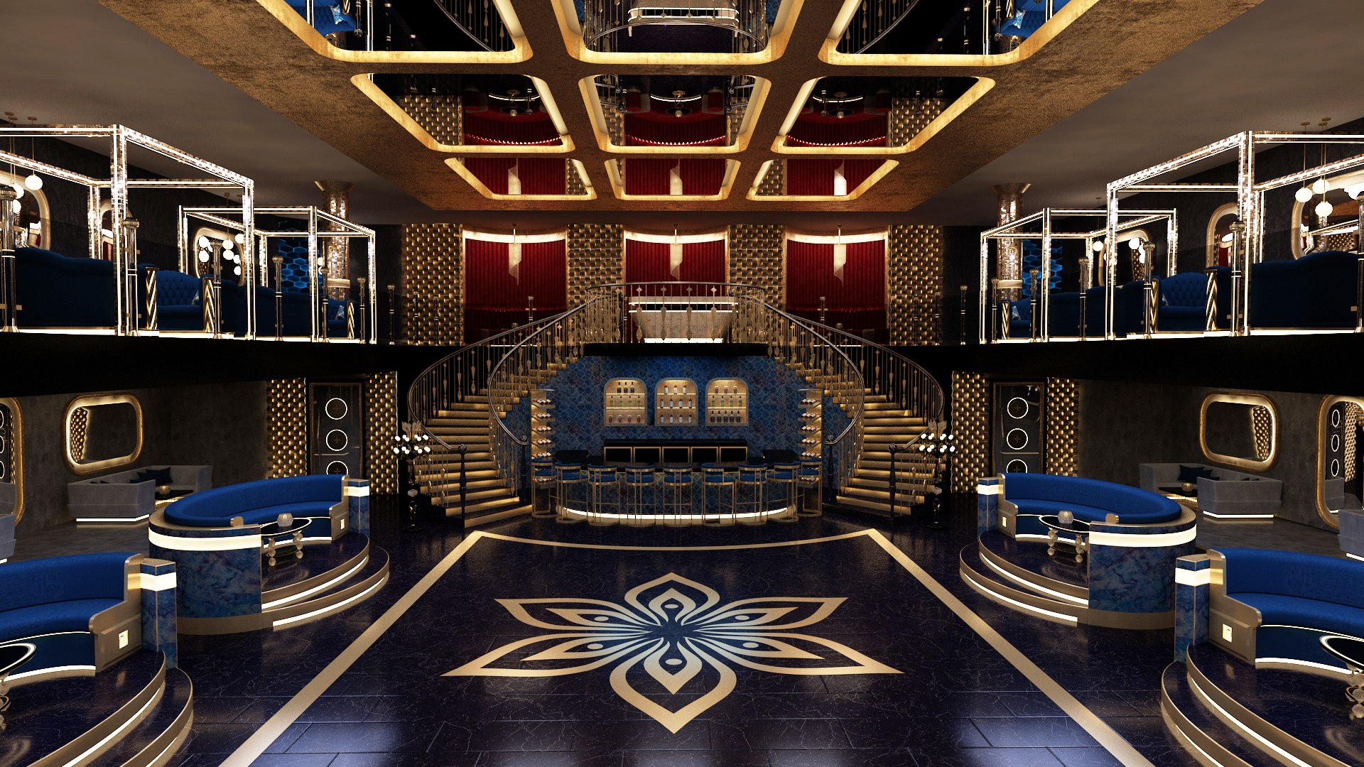 Luxury Nightclub Bar Interior Design 3D Model - TurboSquid 2046082