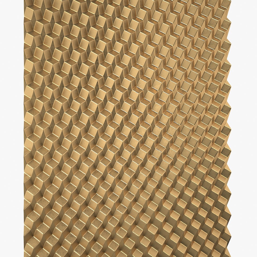 Decorative Isometric Illusion Cube Effect Wall Panel 3D - TurboSquid ...