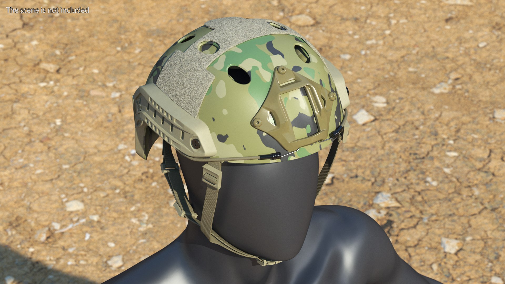 Camouflage Airsoft Tactical Helmet 3D Model - TurboSquid 2108901