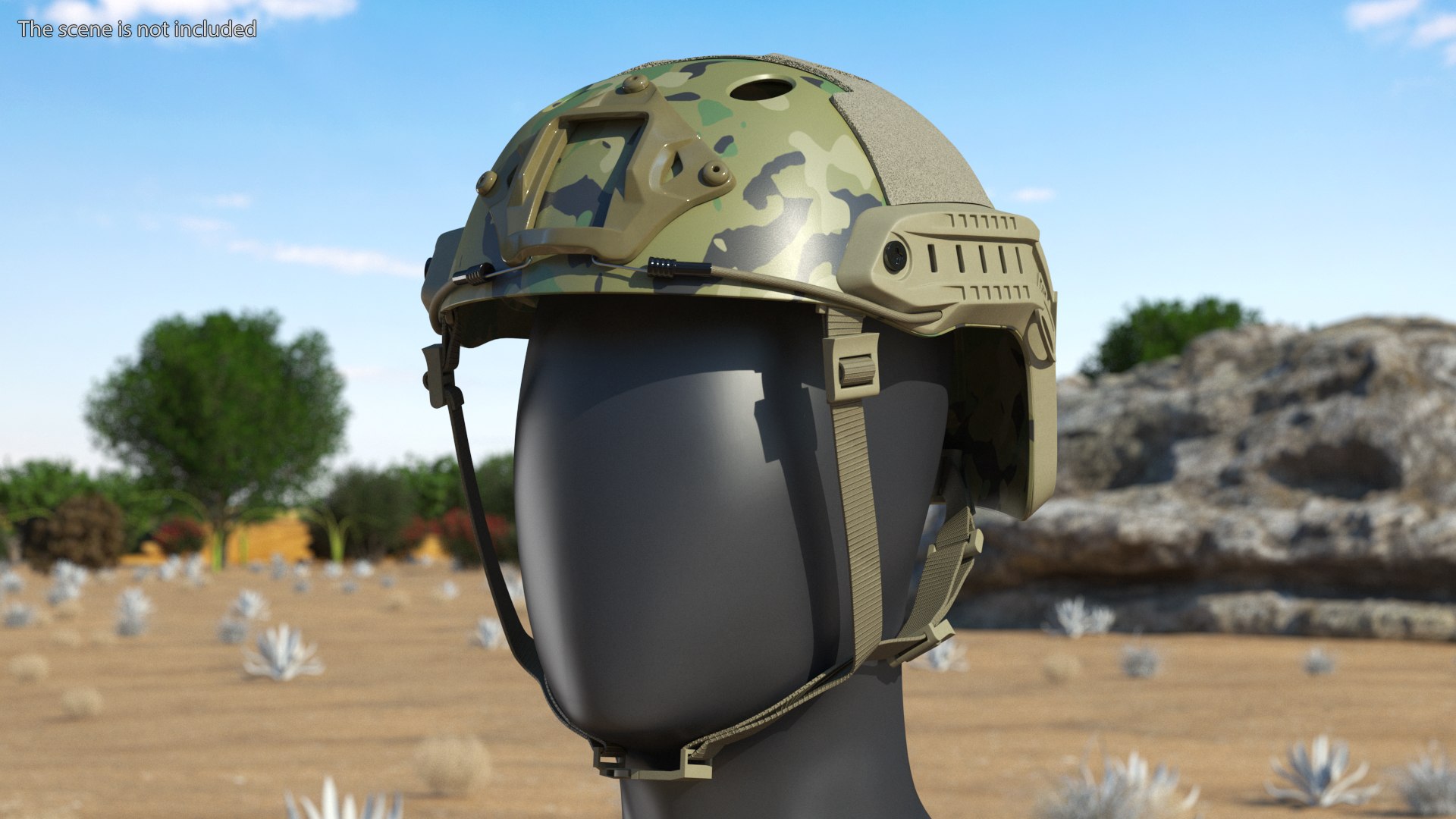 Camouflage Airsoft Tactical Helmet 3D Model - TurboSquid 2108901