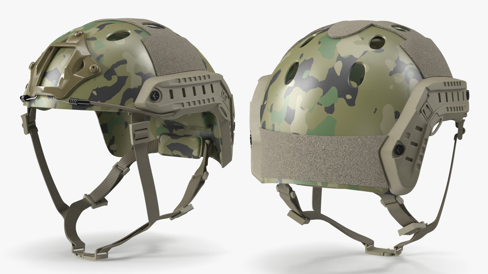 Camouflage Airsoft Tactical Helmet 3D Model - TurboSquid 2108901