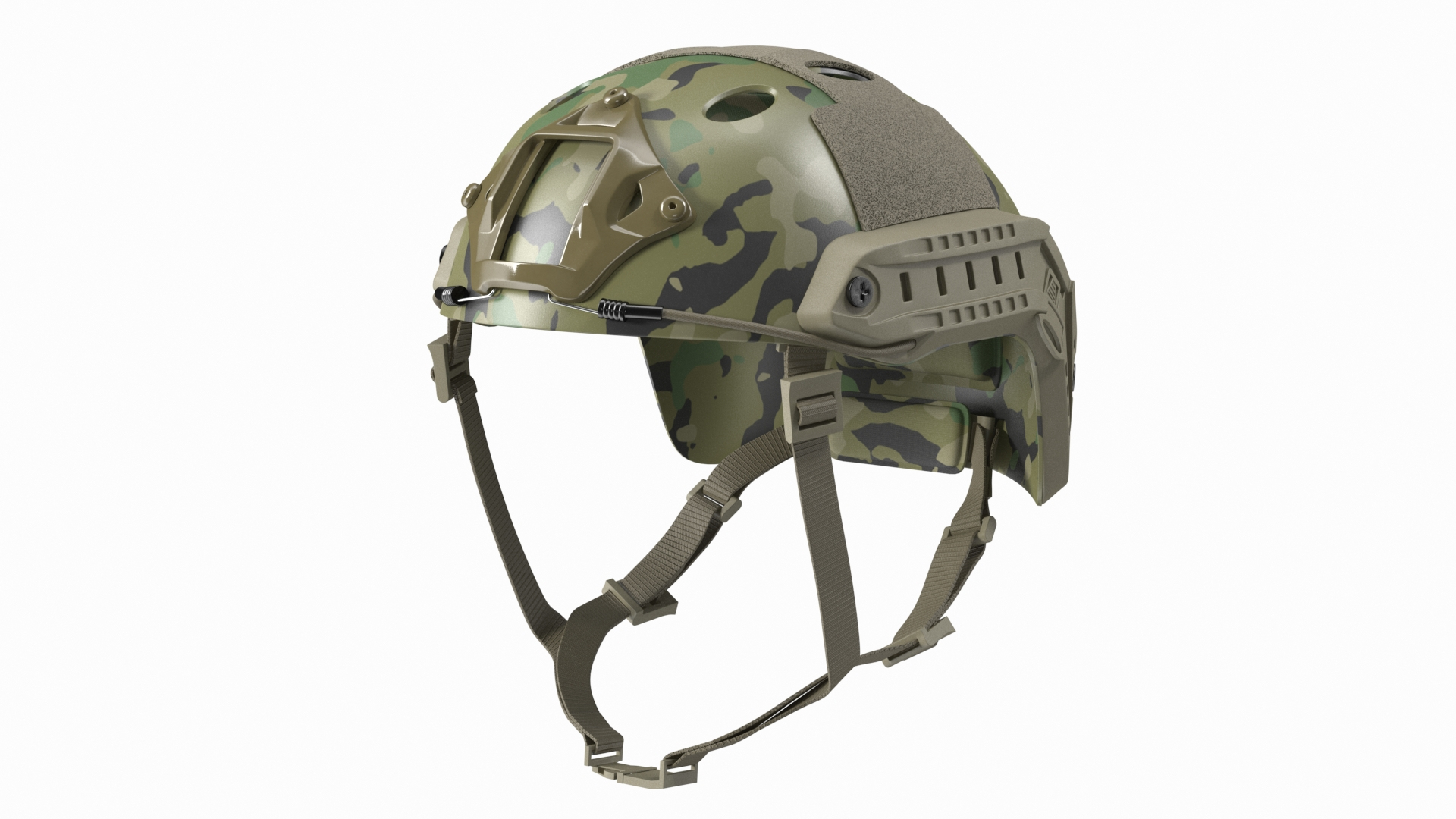 Camouflage Airsoft Tactical Helmet 3D Model - TurboSquid 2108901