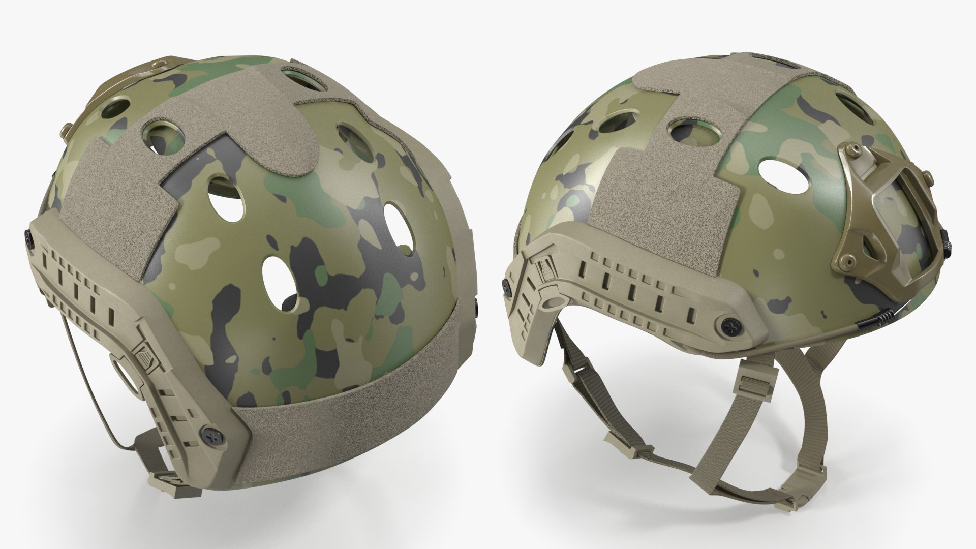 Camouflage Airsoft Tactical Helmet 3D Model - TurboSquid 2108901