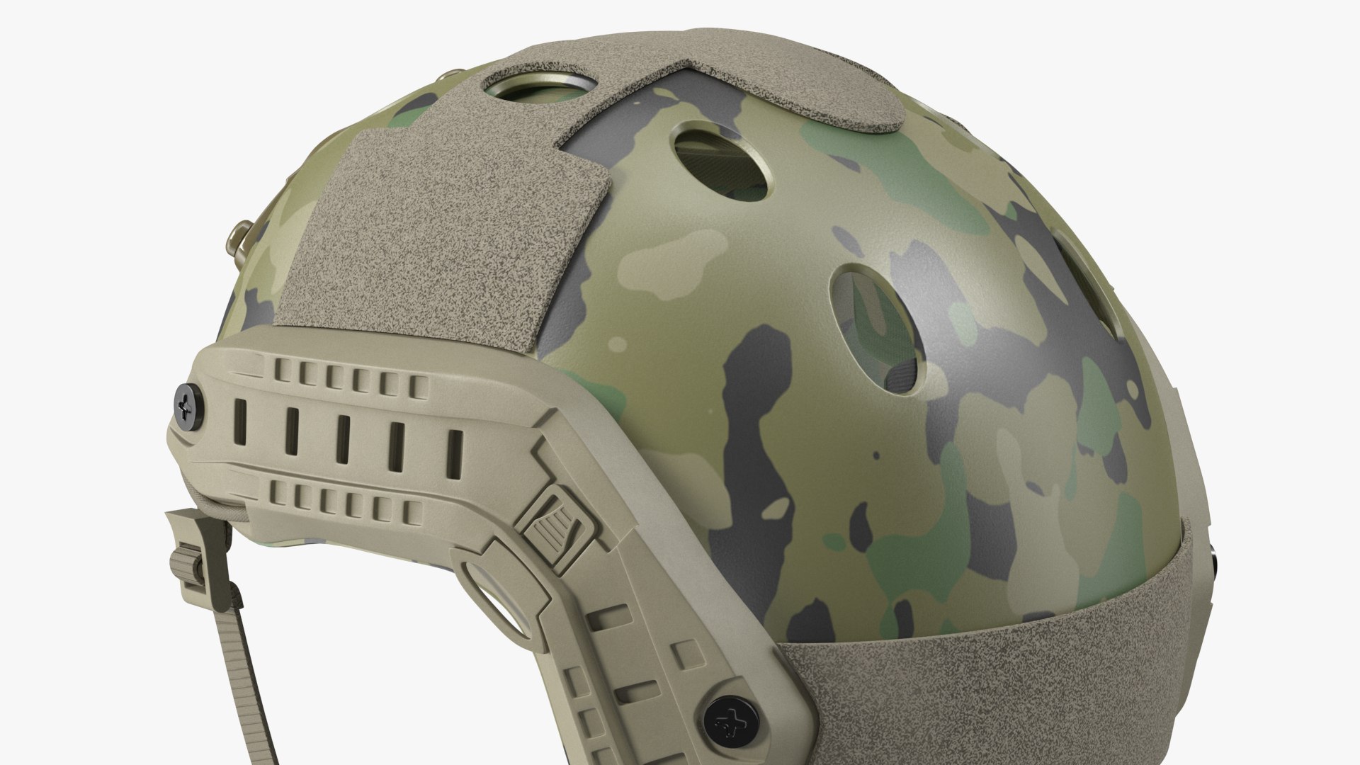 Camouflage Airsoft Tactical Helmet 3D Model - TurboSquid 2108901