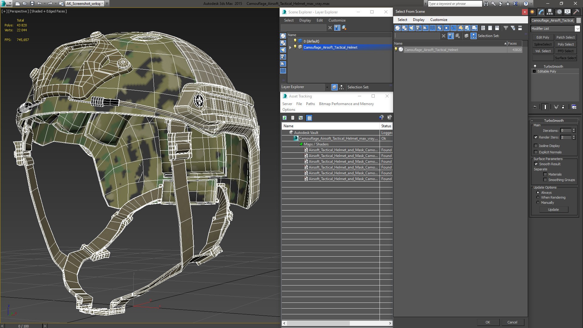 Camouflage Airsoft Tactical Helmet 3D model - TurboSquid 2108901