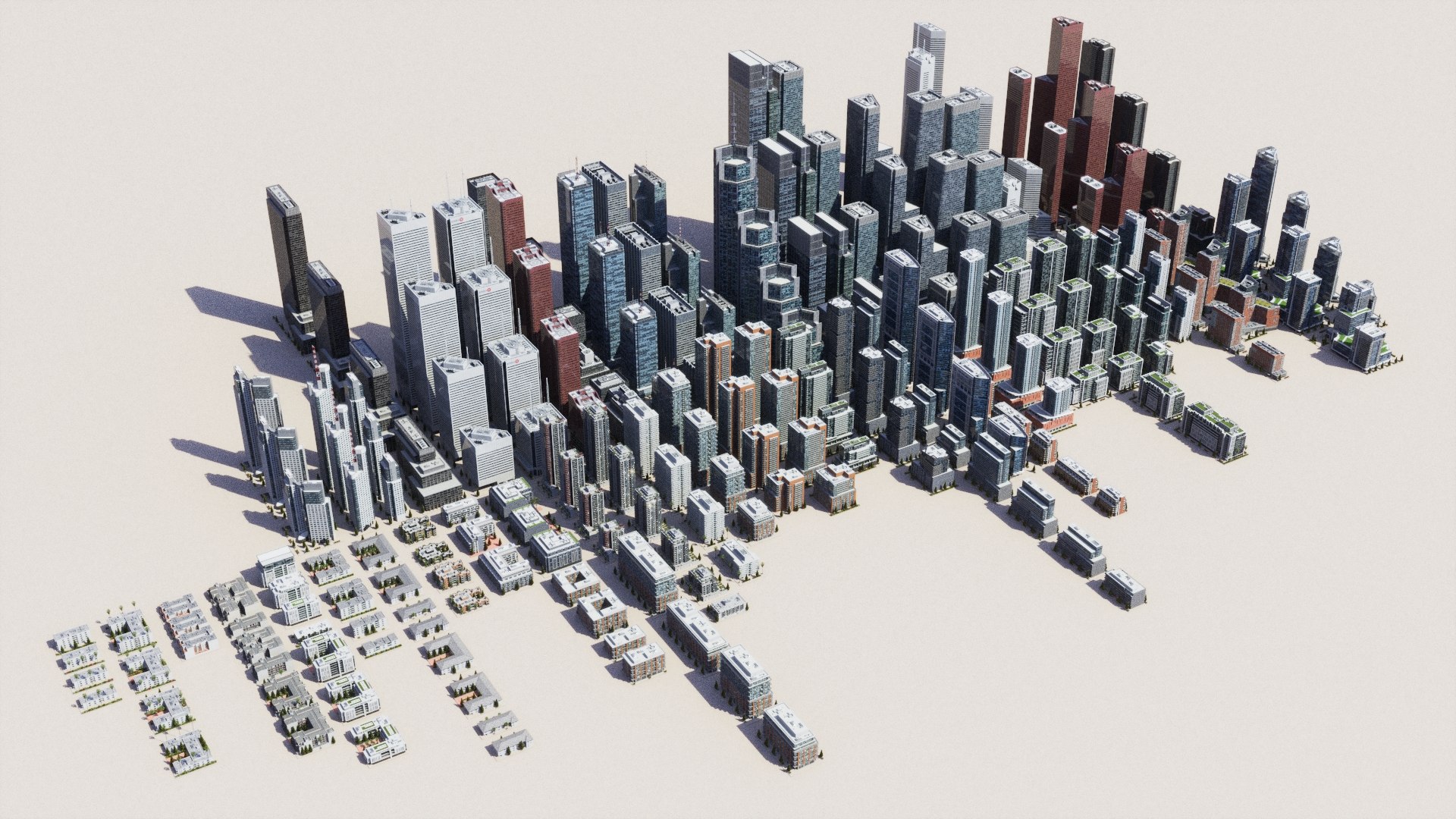 Cityscape Kitbash Collection Vol1 3D model - TurboSquid 2145208