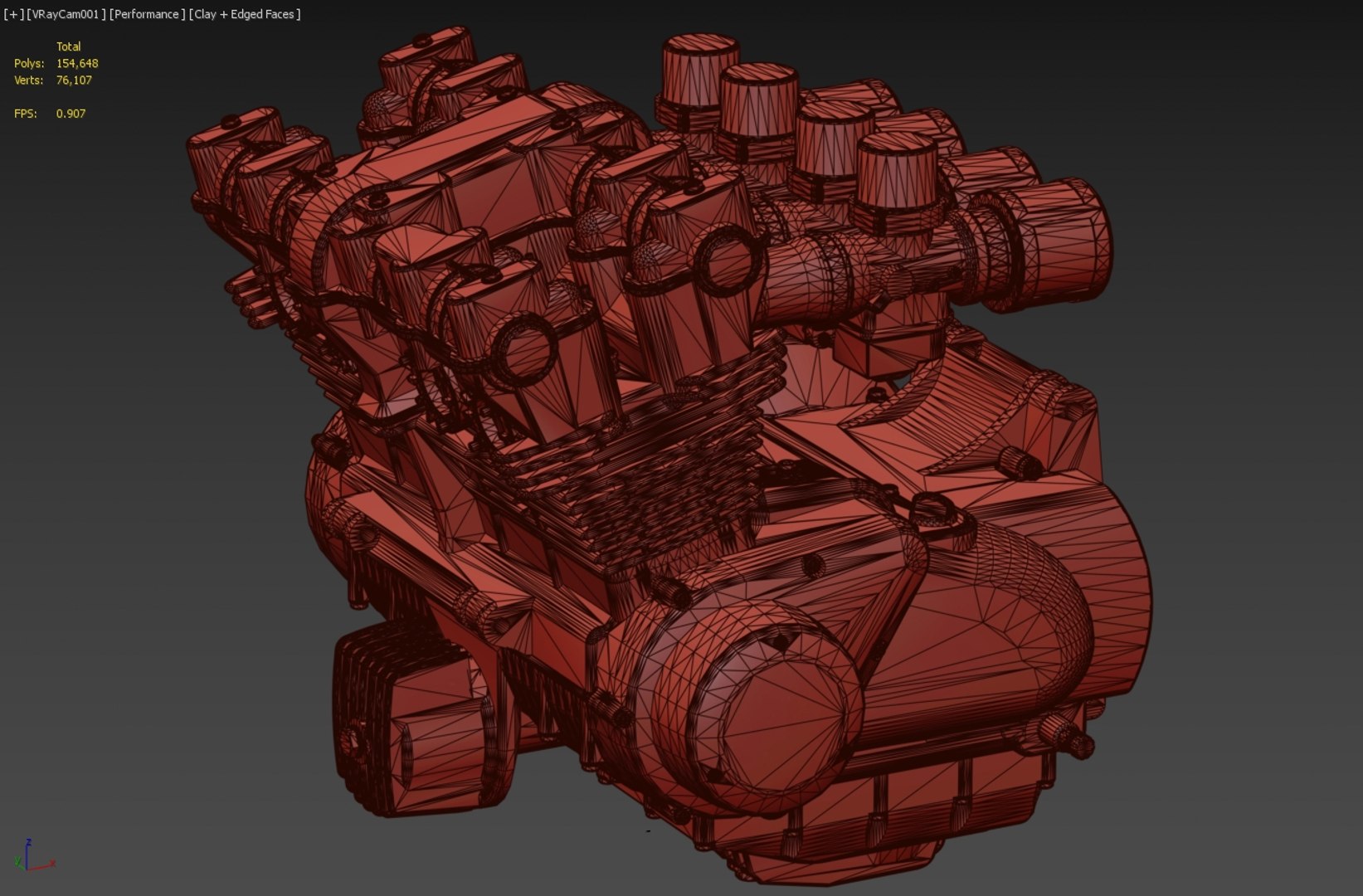 Cylinder Motorcycle Engine Model - TurboSquid 1469964