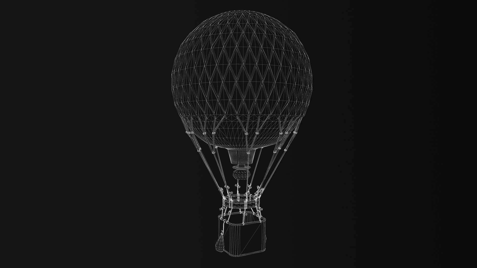 Steampunk Air Balloon Model Game Ready Kitbash Textured Model ...