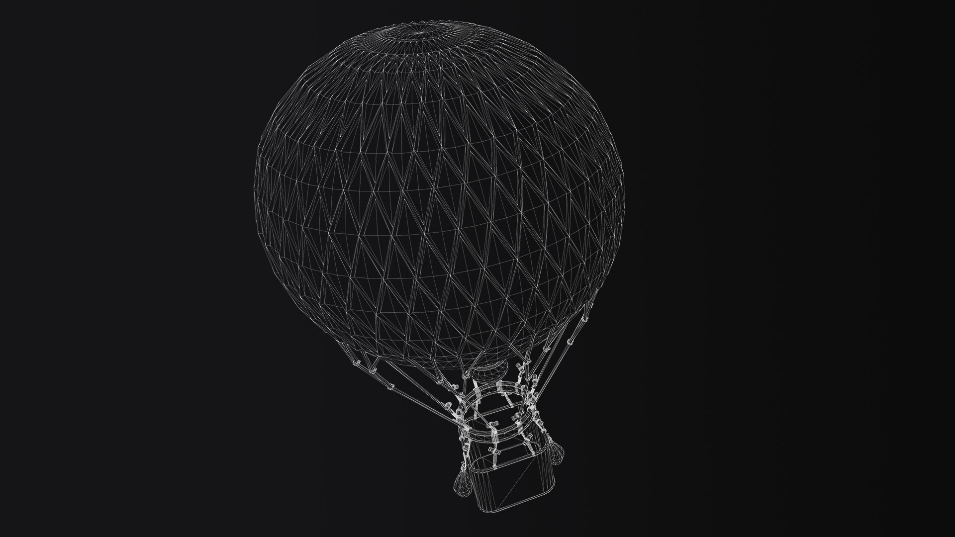 Steampunk Air Balloon Model Game Ready Kitbash Textured Model ...