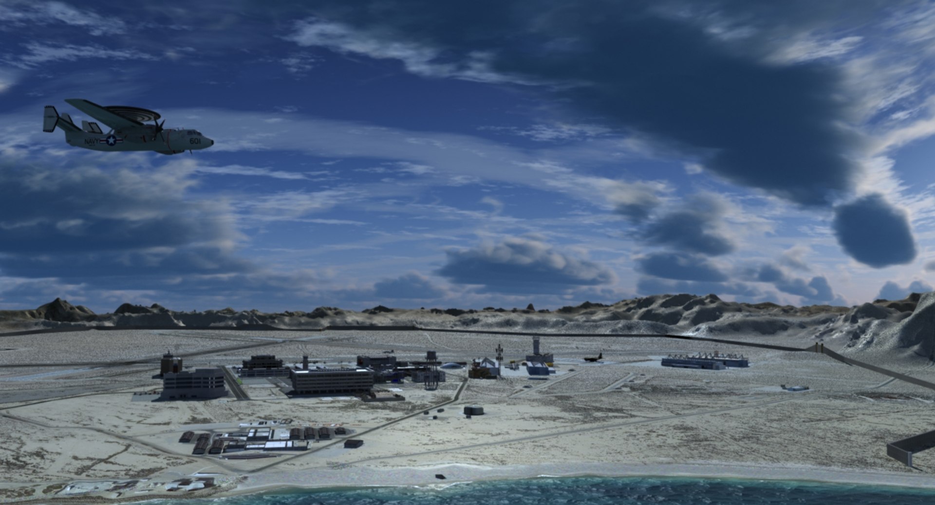 military base resolution 3d model