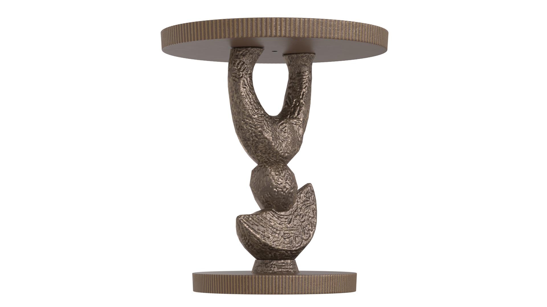 Corbin Bronze Side Table Half Moon 3D Model - TurboSquid 2178009
