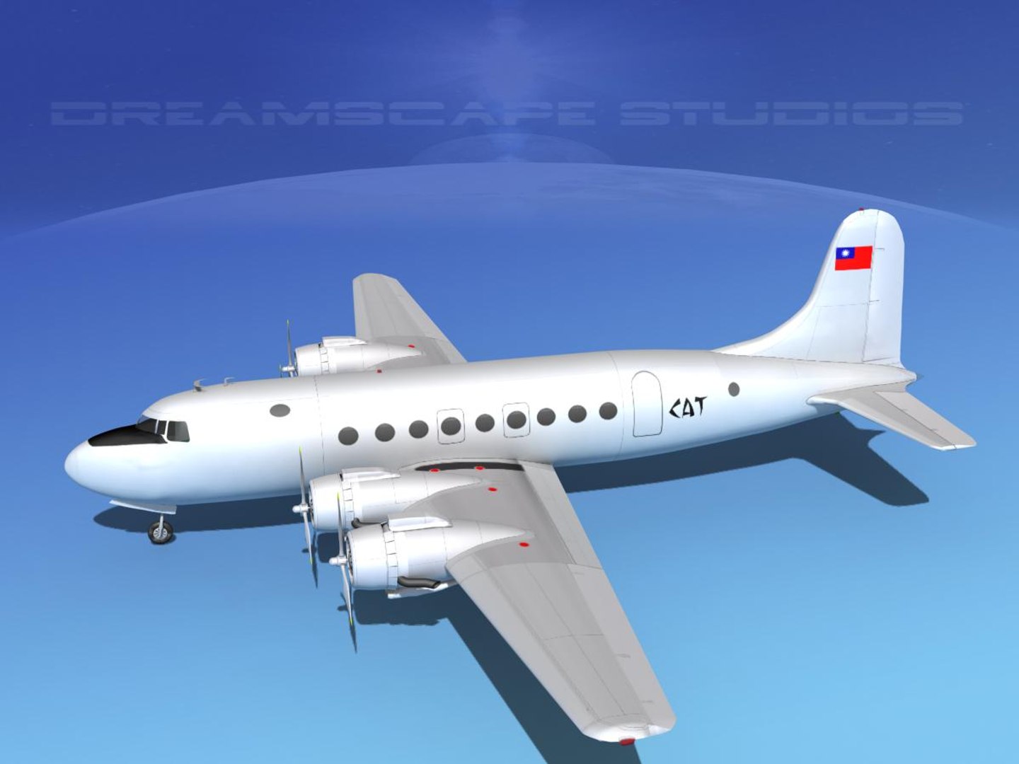 3d Model Dc-4 Propellers Gear