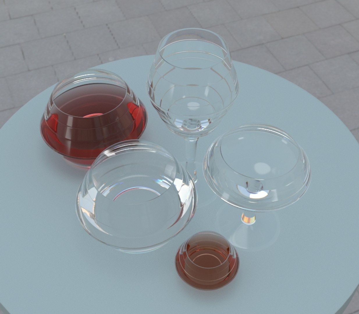 3D Glasses Stepped Drinking - TurboSquid 1600930