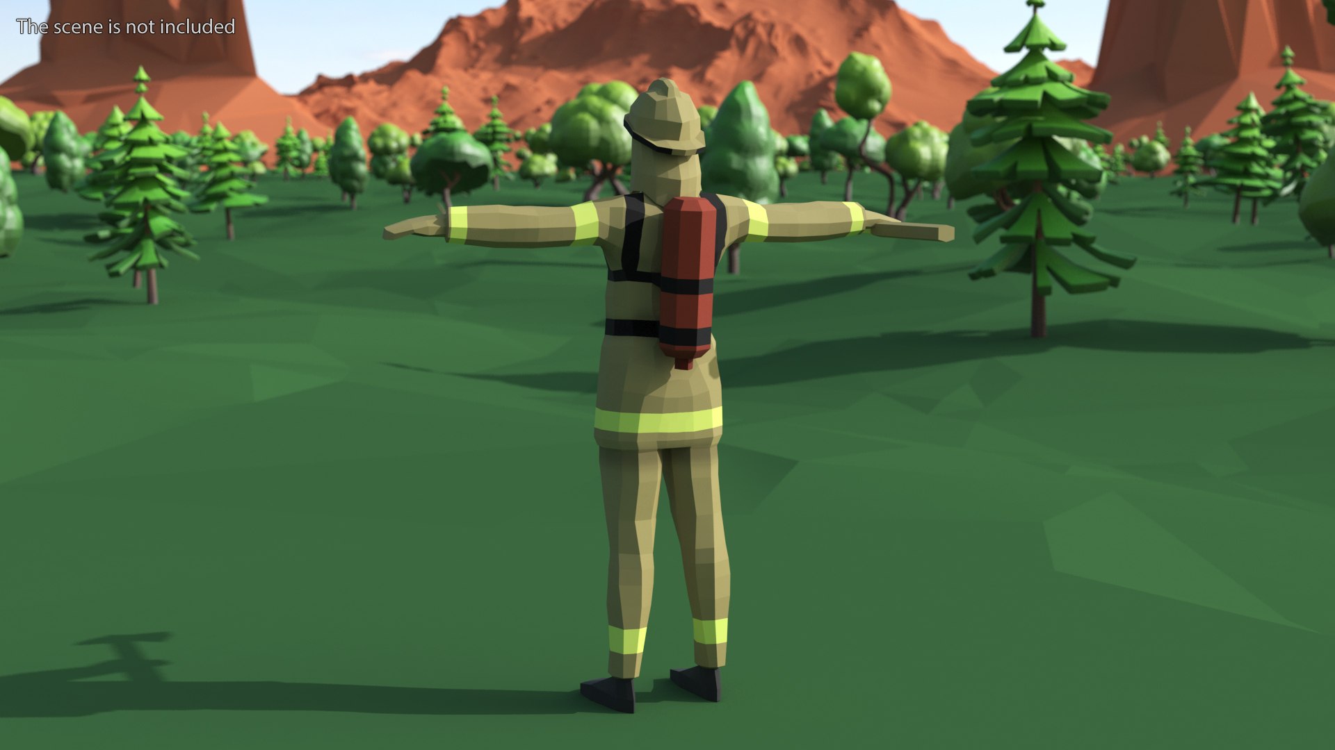 Firefighter Low Poly Rigged For Maya 3D Model - TurboSquid 2189627