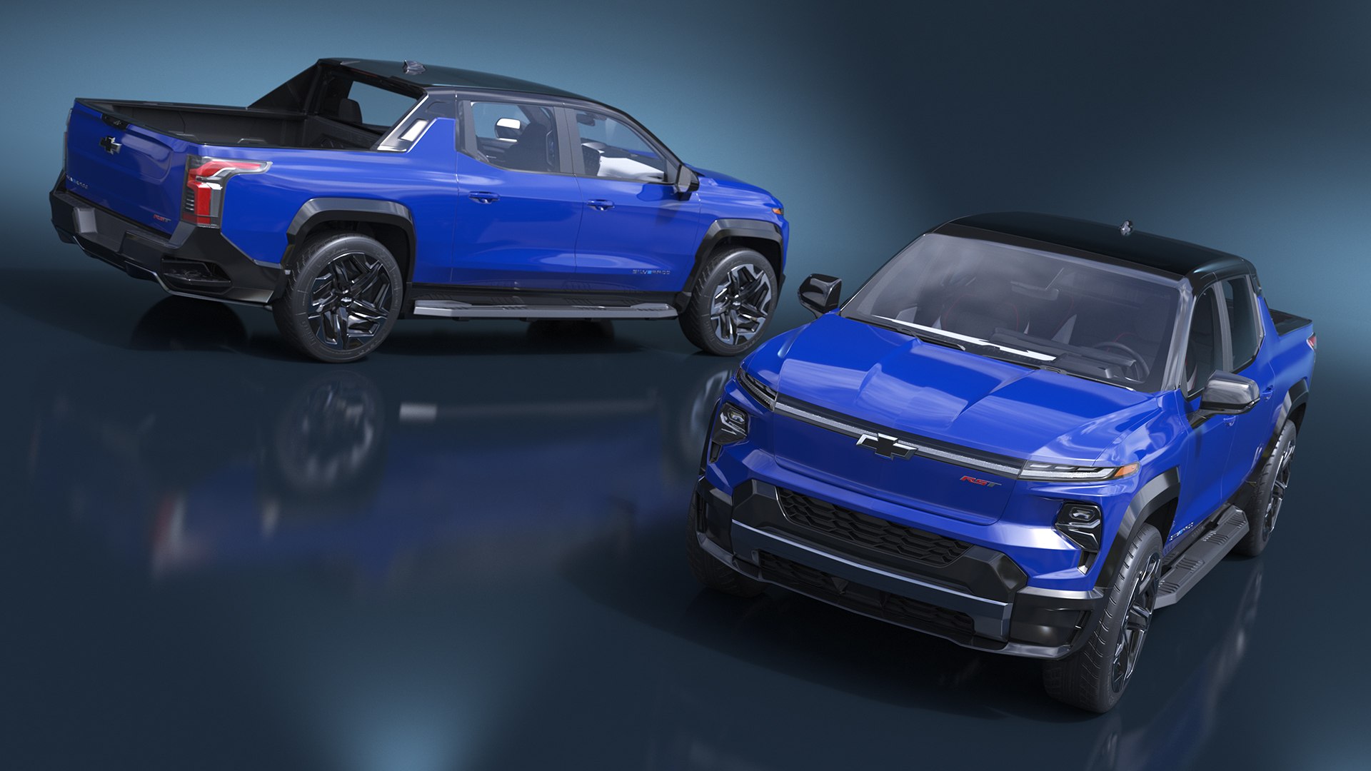 3D 2024 Chevrolet Silverado EV RST Blue Simplified - TurboSquid 2350808