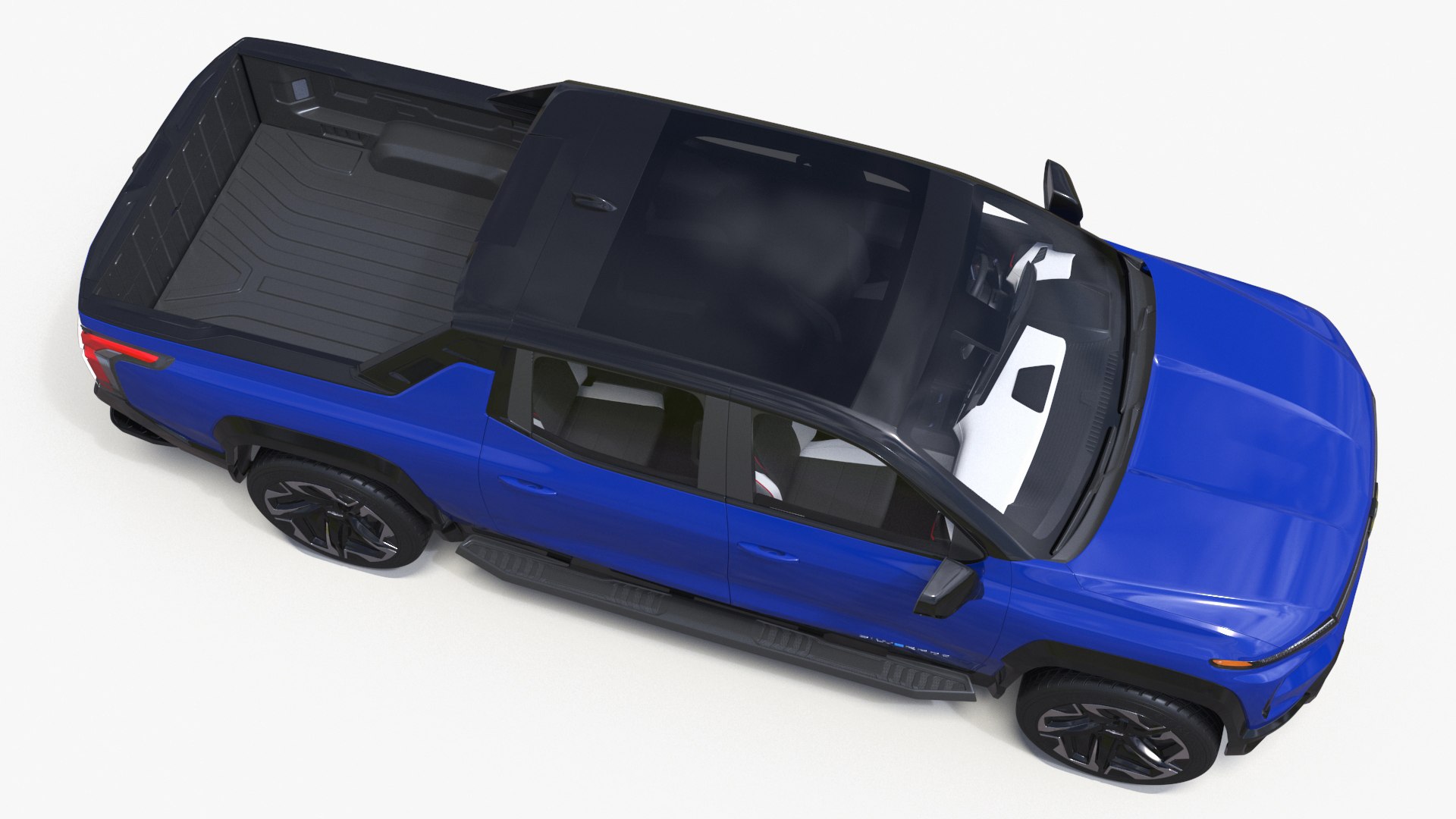3D 2024 Chevrolet Silverado EV RST Blue Simplified - TurboSquid 2350808