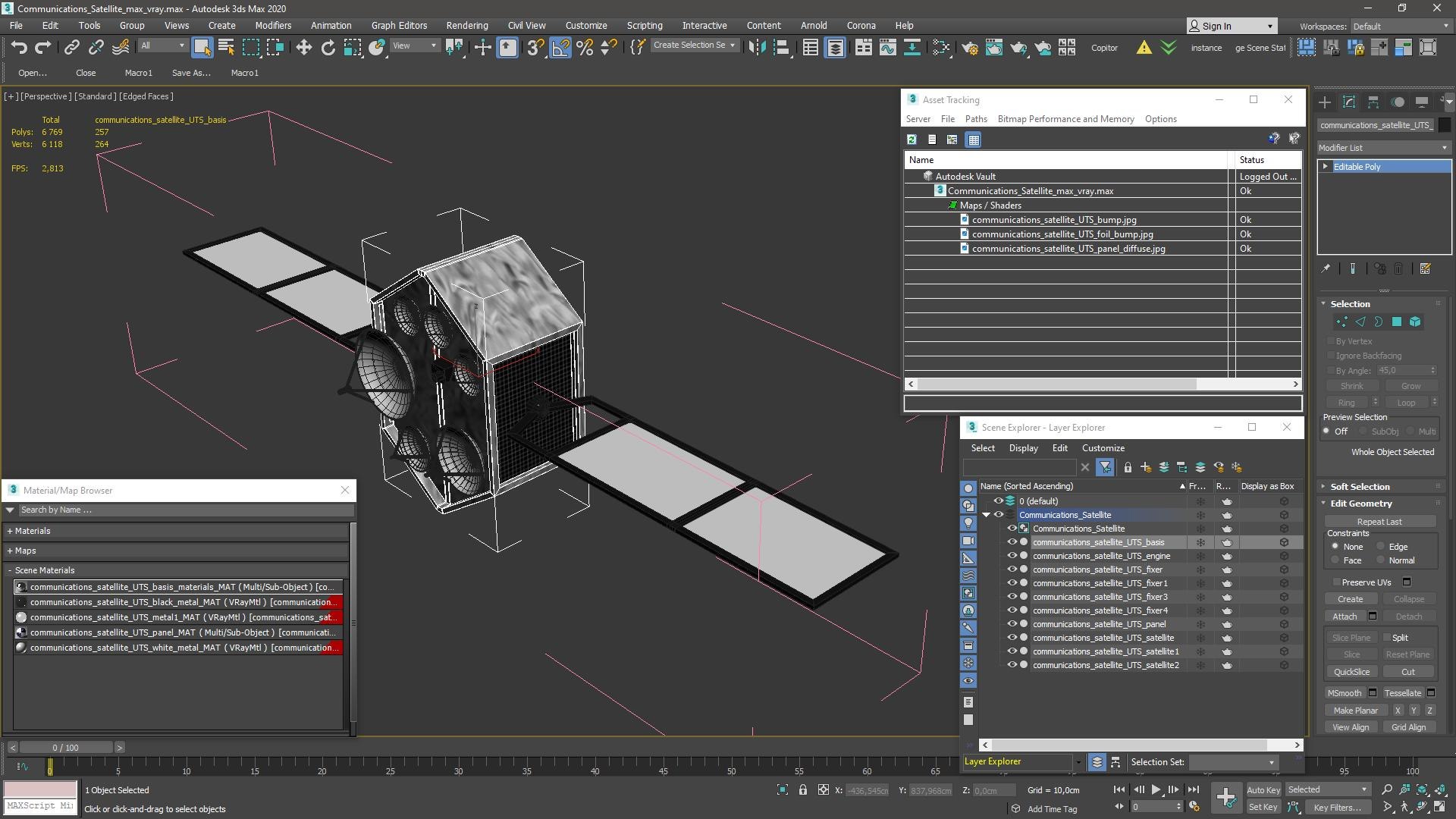 3D Communications Satellite - TurboSquid 2402328