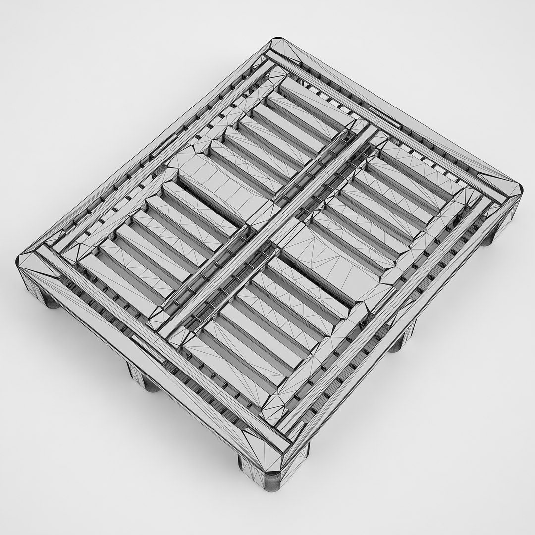 3d model plastic pallet