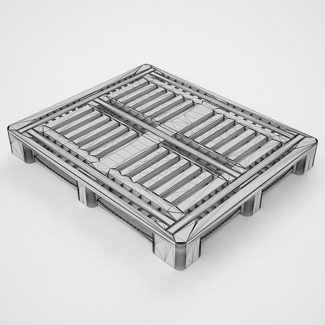 3d model plastic pallet
